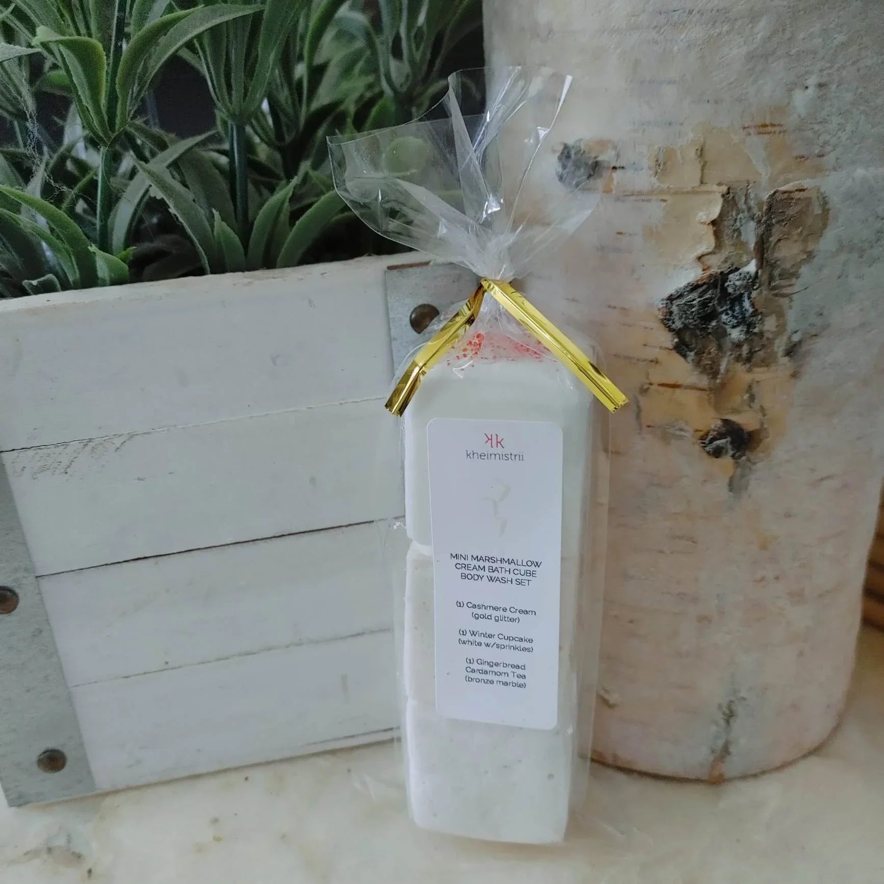 Mini Marshmallow Cream Bath Cube Body Wash Set from Kheimistrii ...